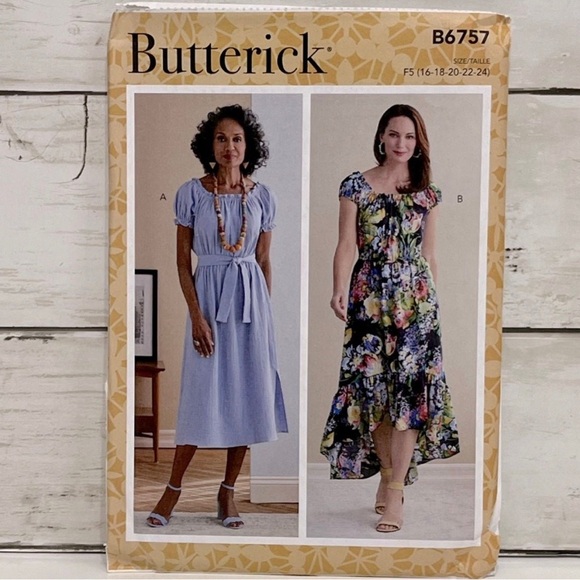 Butterick | Dresses | 5 For 25 Butterick B6757 Sewing Patterns Plus ...